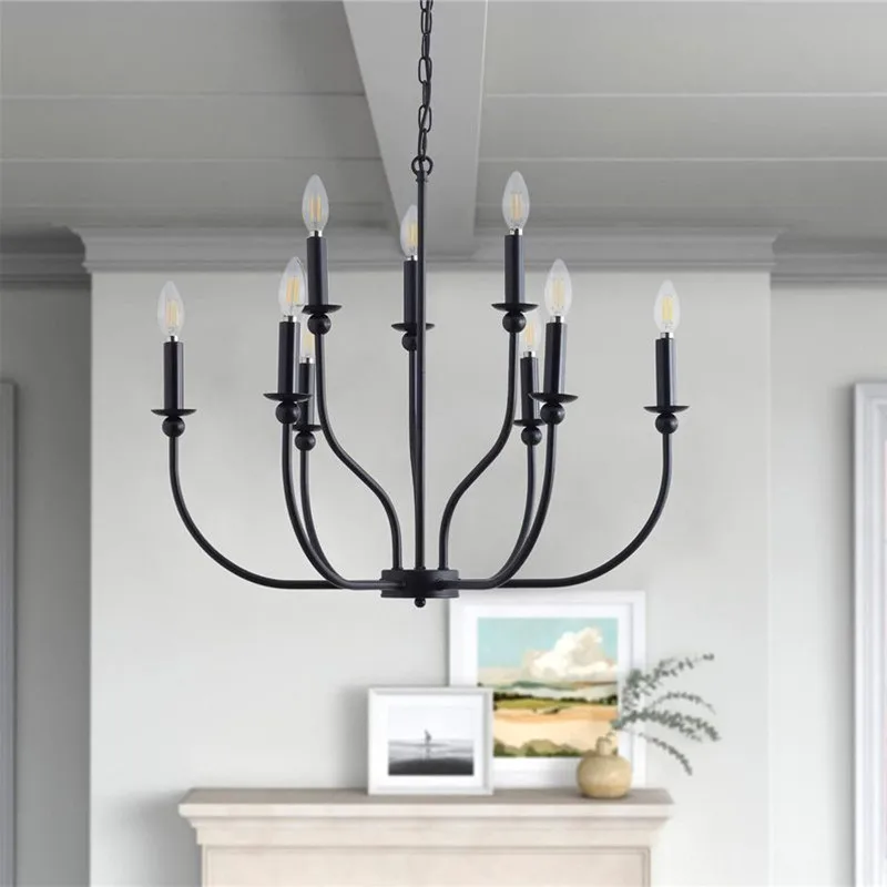 Modern Simple Chandelier Luxurious Retro American Led Chandelier Lamp ...