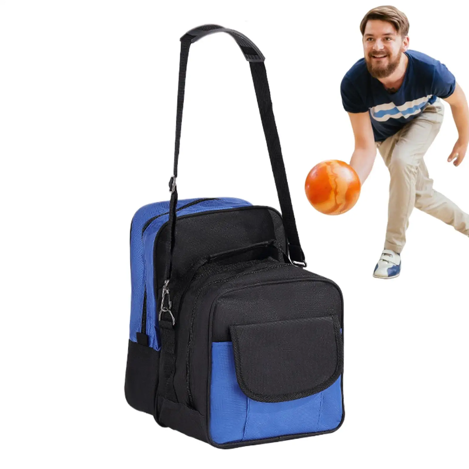 Bowling Bags Single Ball Bowling Bag Adjustable Straps Shoe Storage ...
