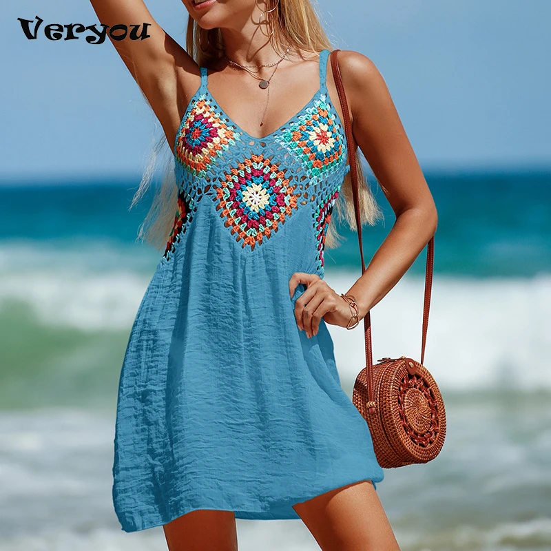 2023 neue Sommer mode Damen Häkel bikini vertuschen Strand Slip ...