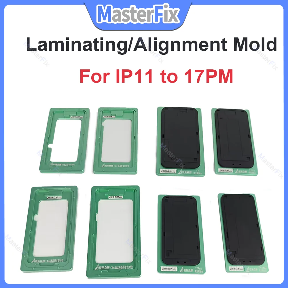 XHZC LCD Screen Alignment With Frame Mold +Silicone Black Pad Mat For ...