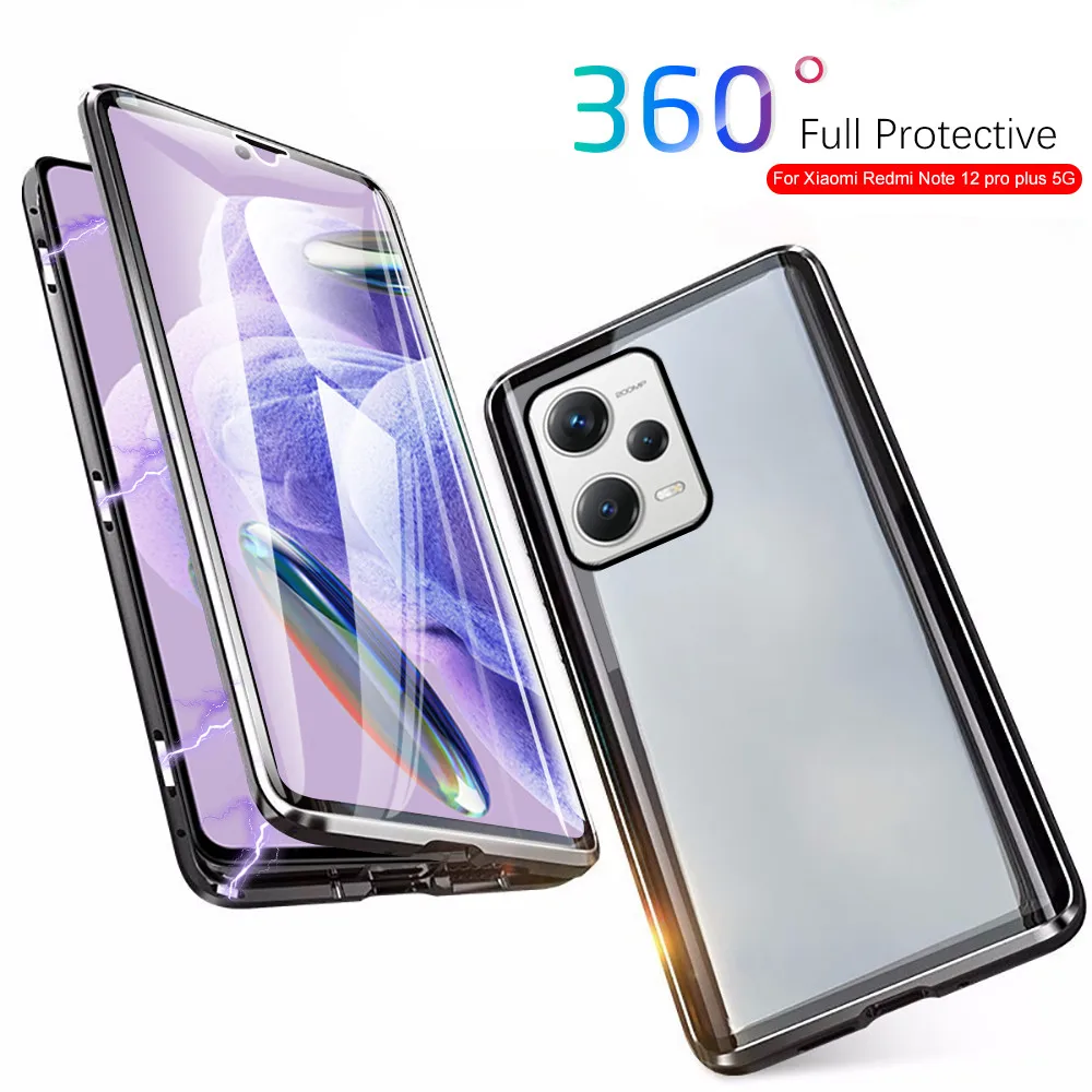 For-Xiaomi-Redmi-Note-12-Pro-Plus-5G-Case-360-Magnetic-Flip-Double ...