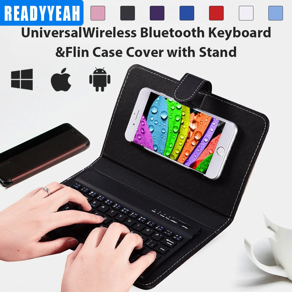 Bluetooth-Wireless-Keyboard-For-Iphone-Huawei-Xiaomi-Tablet-PU-Magnetic ...