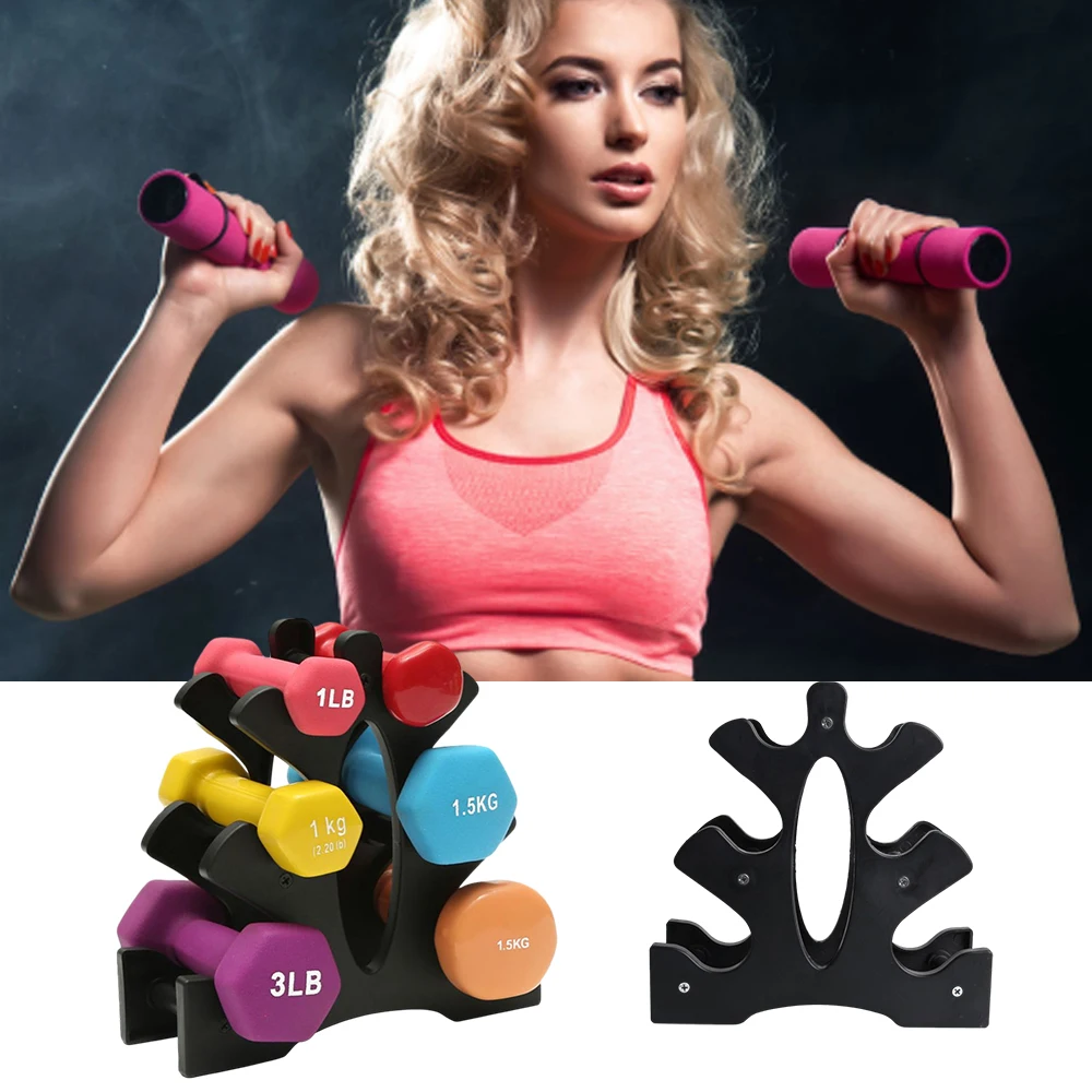 3-Tier-Dumbbell-Bracket-Home-Office-Triangle-Small-Leaves-Dumbbell ...