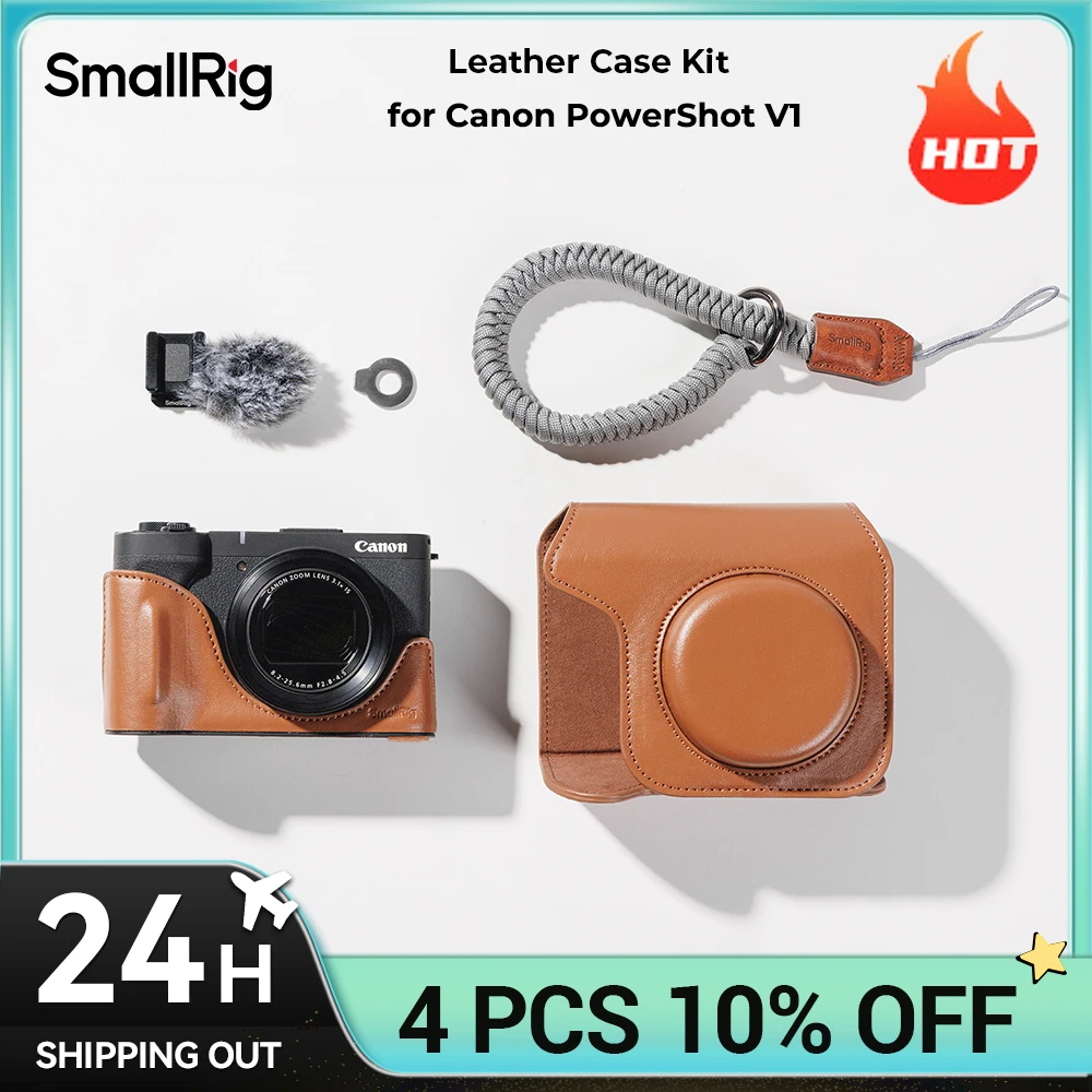 SmallRig PowerShot V1 Camera Leather Case Kit for Canon PowerShot V1 ...