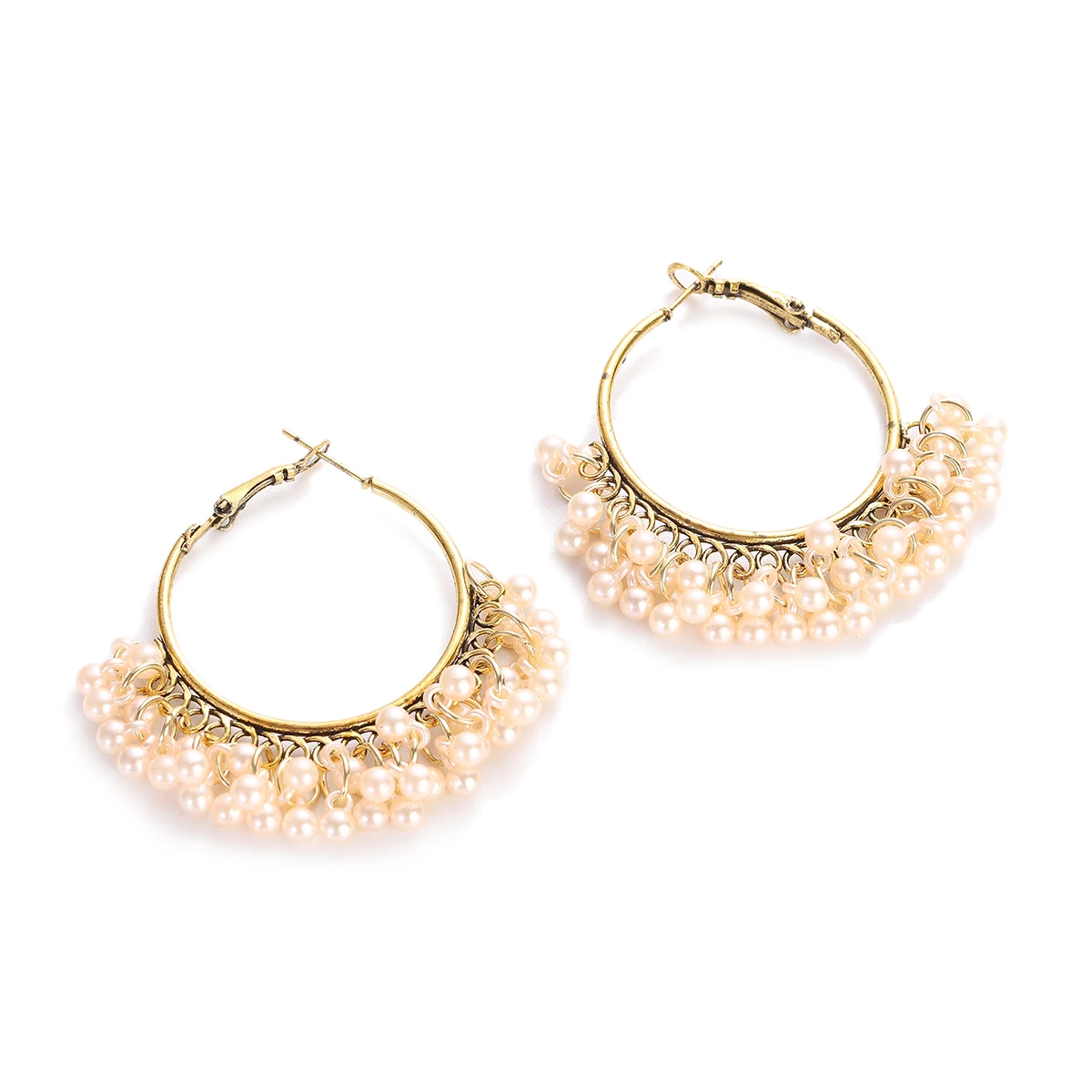 New Gypsy Ethnic Round Gold Color Hoop Earrings India Jewelry Women's ...