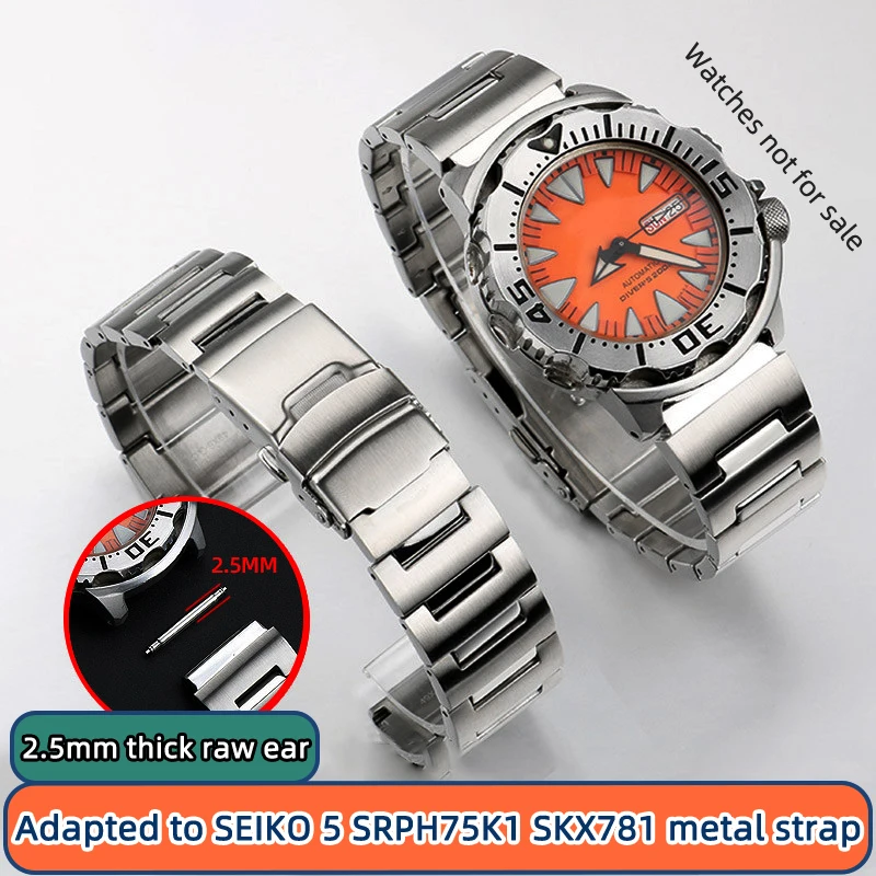 20mm-metal-strap-for-Seiko-5-small-monster-SRP-series-SRPH75K-SRP307 ...