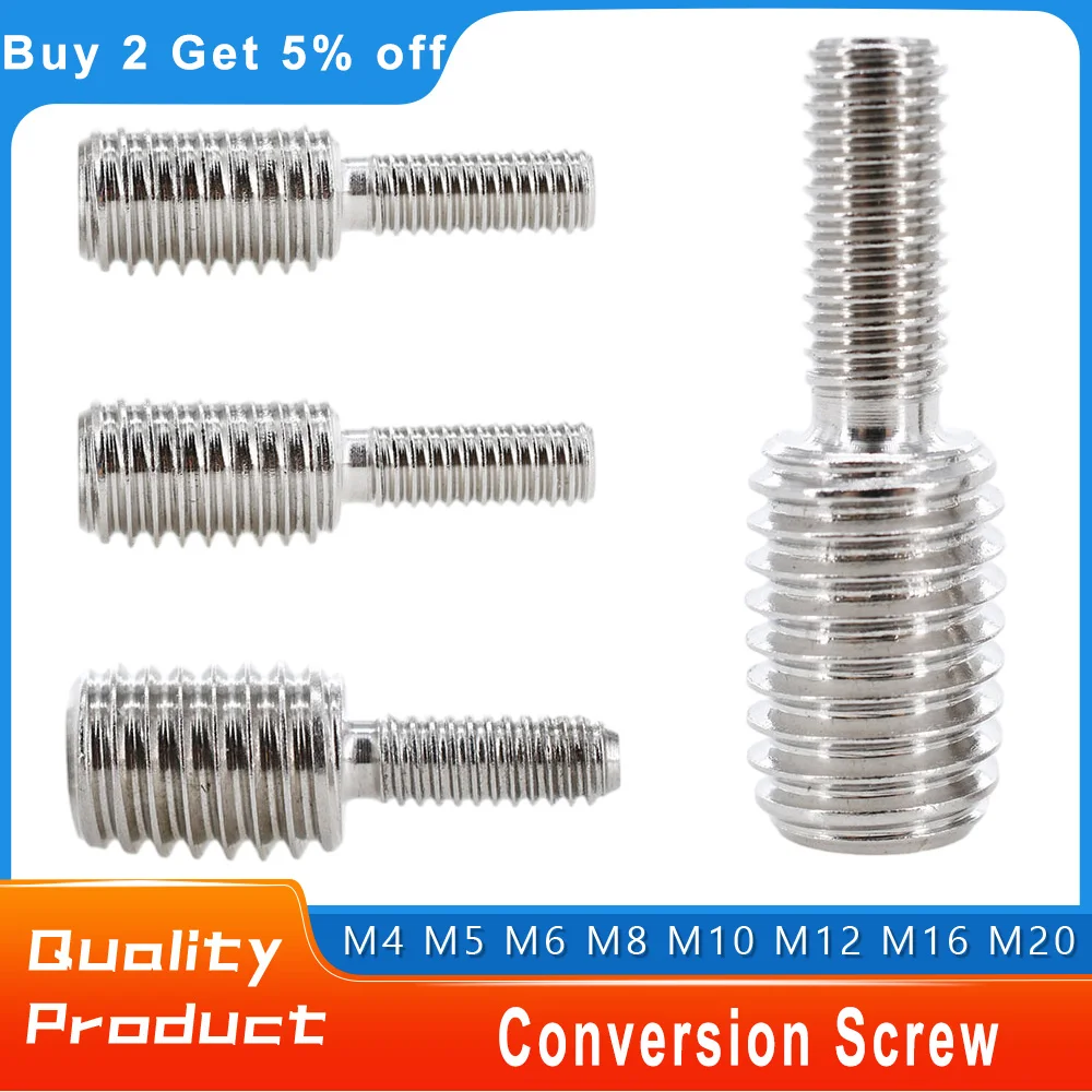 304-Stainless-Steel-Fully-Thread-Conversion-Screw-Double-end-Camera ...