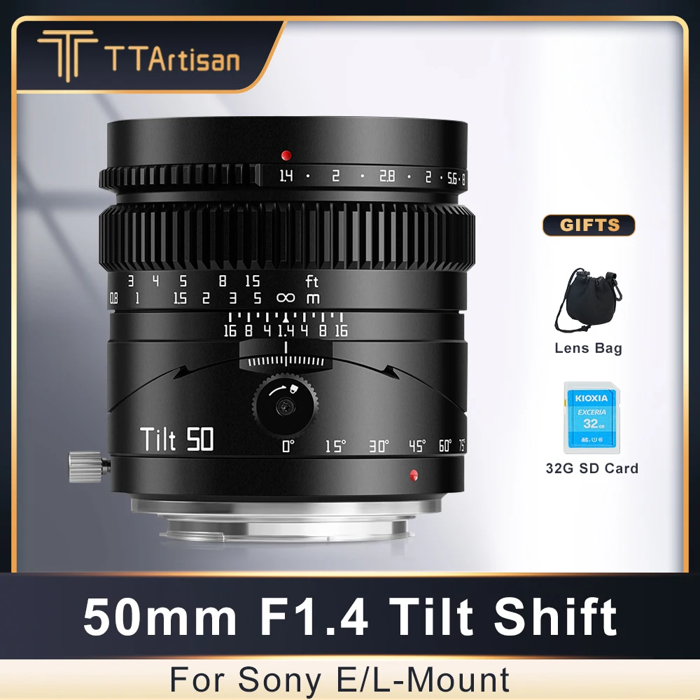TTArtisan 50mm F1.4 Tilt Shift Full Frame Large Aperture Manual Lens ...