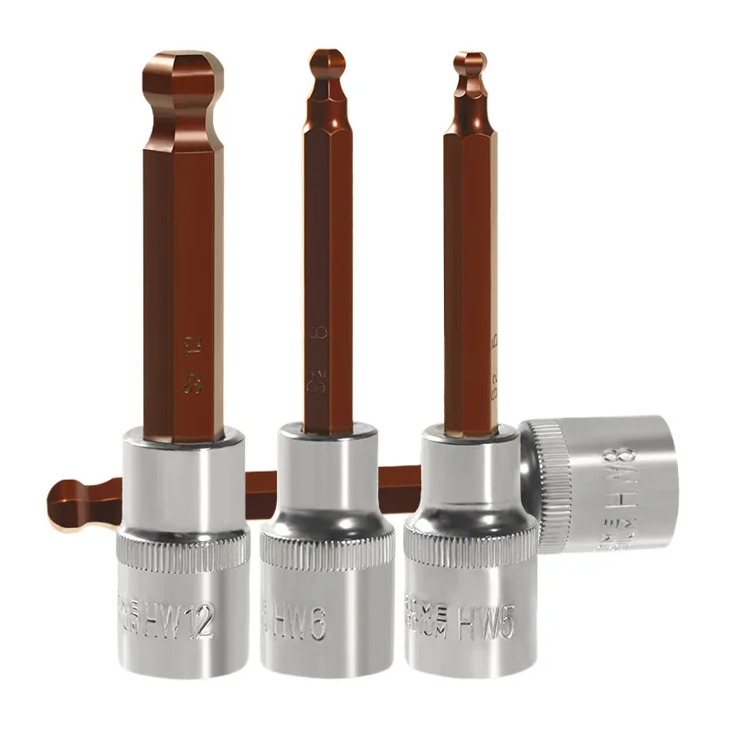1PCS-1-2-Square-Drive-Socket-Adapter-Ball-Head-Hex-Screwdriver-Bit ...