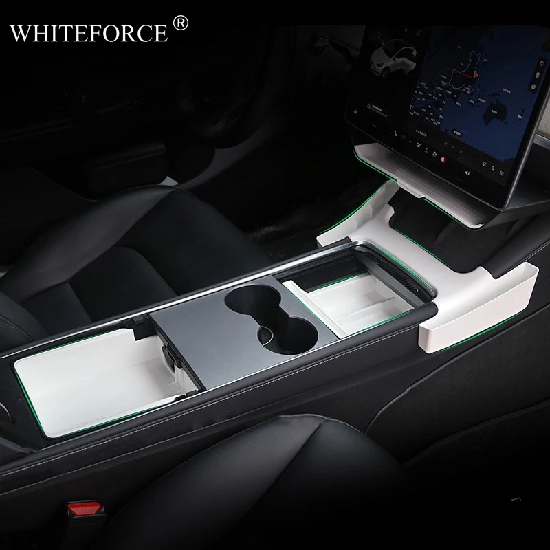 Center-Armrest-Box-Double-deck-Storage-Box-White-TPE-Instrument-Cup ...