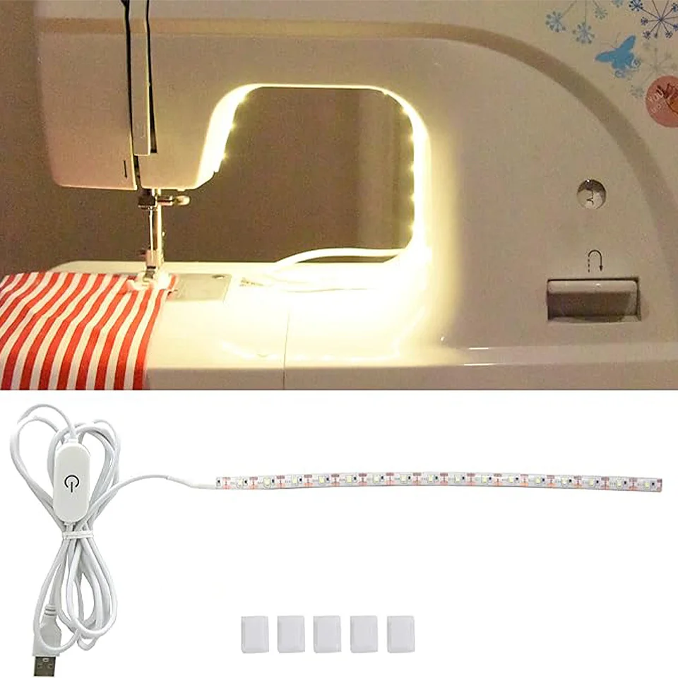 USB Powered LED Sewing Machine Light Bar with Touch Switch - Adjustable ...