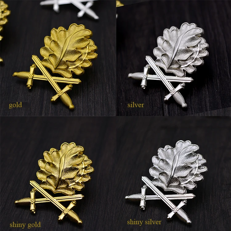 Double Swords Oak Leaf Knight Medal Accessories Edelweiss Badge Iron ...