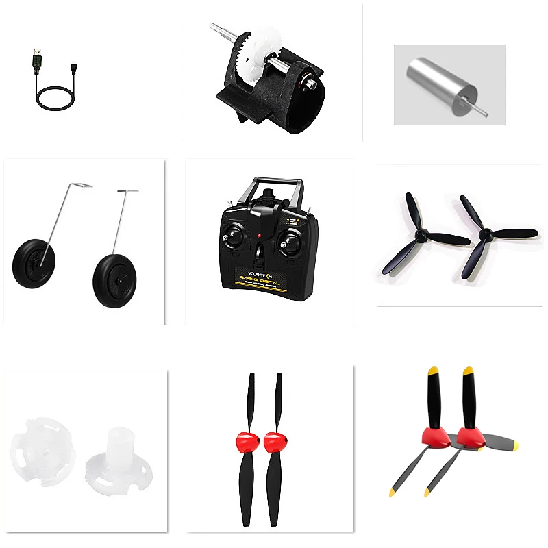 RC Plane Accessories USB Charger Propeller Landing Gear Remote Control ...