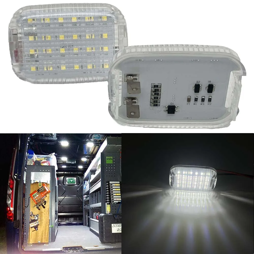 2pcs-6000K-Interior-Dome-Lights-For-Ford-Transit-150-250-350-350-HD-Van ...