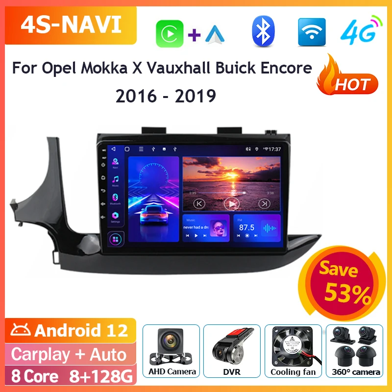 Android 12 Car Radio Multimedia Player Screen For Opel Mokka X Vauxhall ...