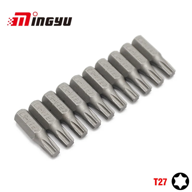 10pcs 25mm 1/4 Torx T27 Screwdriver Bit Set Repair Tools ScrewdriversKit Hex Shank Drill Bit For ...