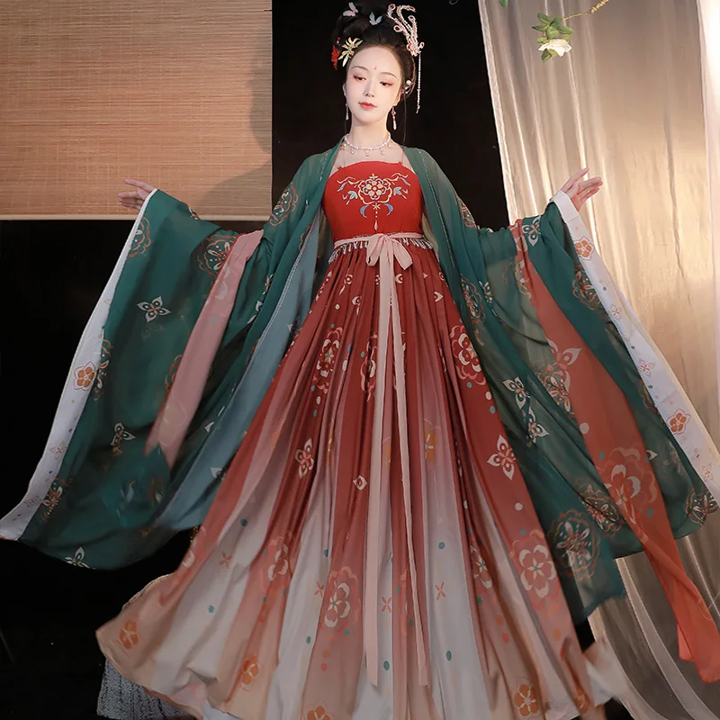 Vestido-de-Hanfu-verde-para-mujer-traje-de-Hanfu-tradicional-chino ...
