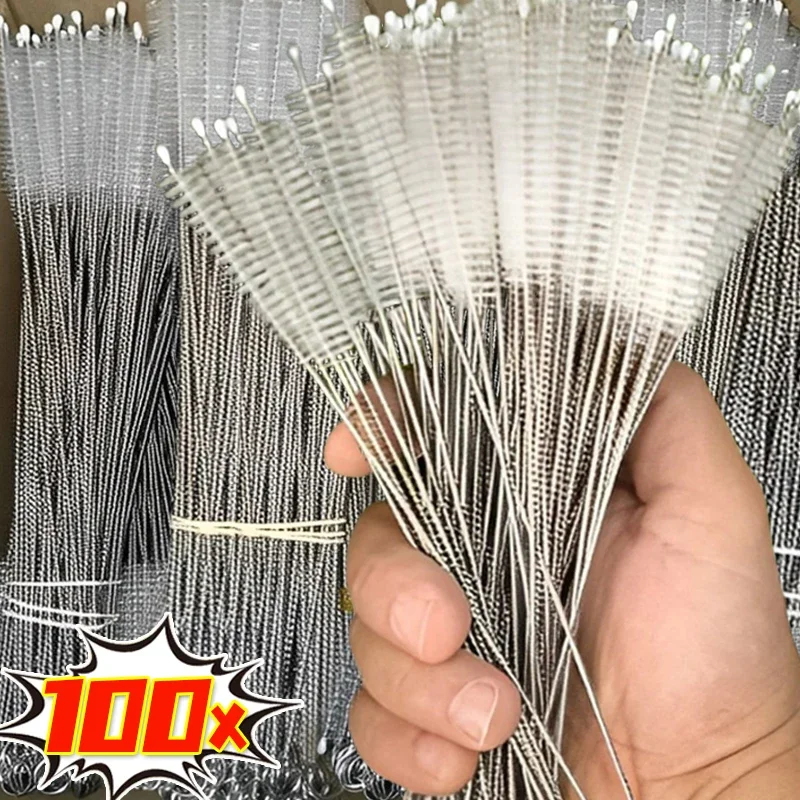 1/100PCS Nylon Cleaning Brush Sets Bottle Tube Pipe Drink Straw Washing ...