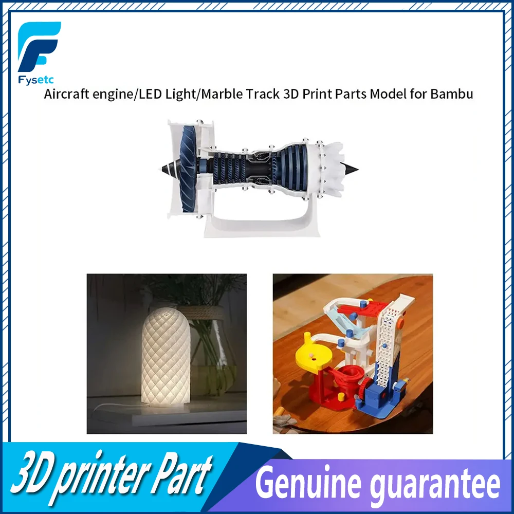 For-Bambu-Lab-Jet-Engine-Model-Components-Kit-LED-Light-Marble-Track-3D ...