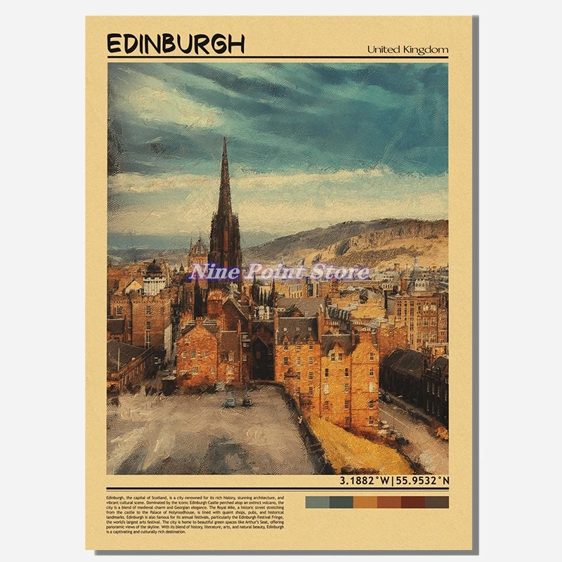 Ландшафт Великобритании Постер | AliExpress