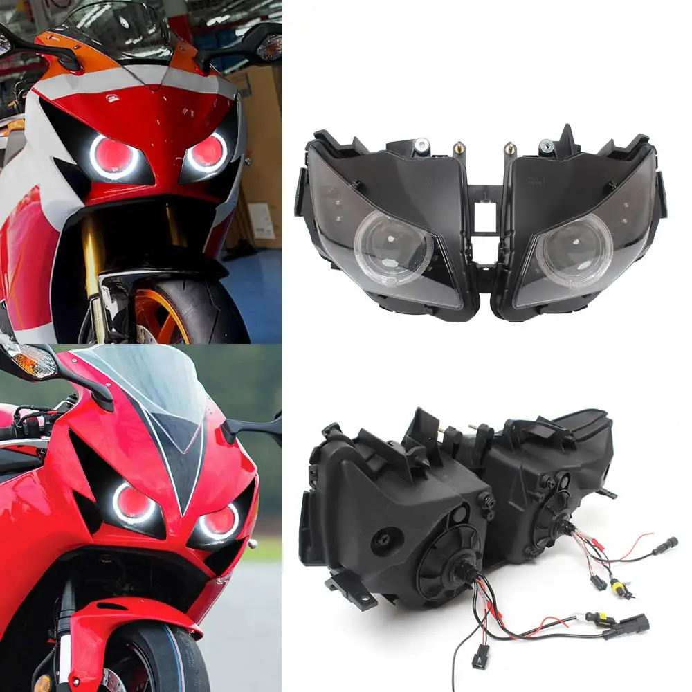 Motorcycle-Headlight-Angel-Devil-Eyes-LED-Headlamp-HID-Head-Light ...