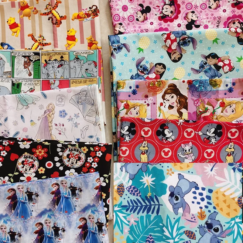 Wholesale-Disney-Cotton-Fabric-Per-Half-Meter-Mickey-Stitch-Winnie ...