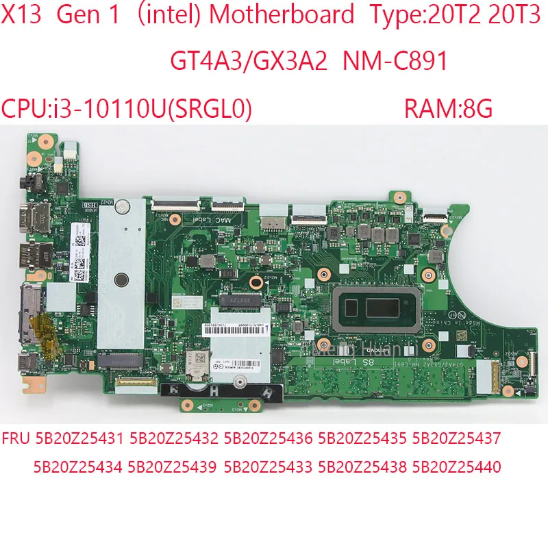 X13-Motherboard-NM-C891-5B20Z25431-5B20Z25432-5B20Z25436-5B20Z25435-For ...