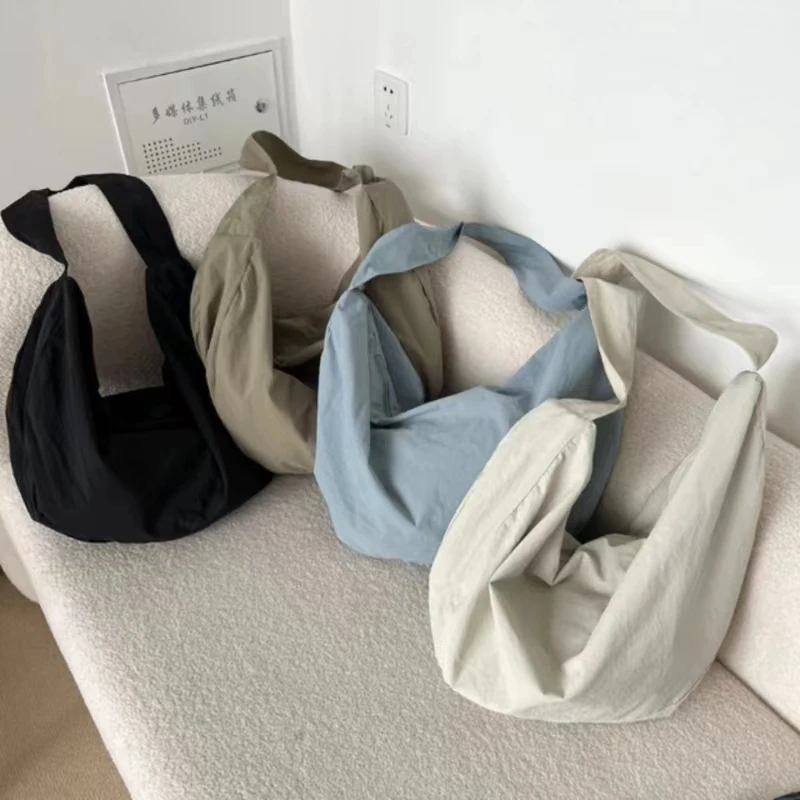 Dumpling-Bag-Pure-Color-Nylon-Large-Capacity-Storage-Bag-Multi-function ...