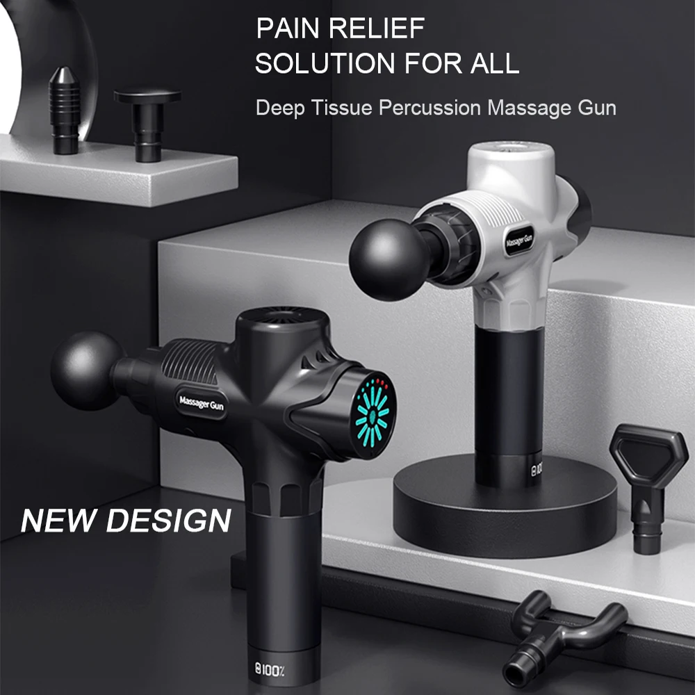 12-24V-High-Frequency-Professional-Massage-Gun-LCD-Electric-Percussion ...