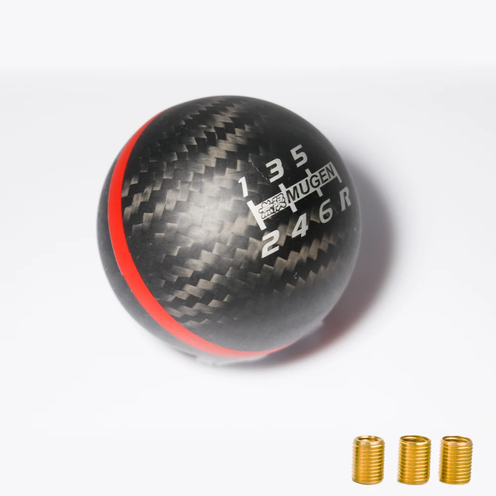 MUGEN-5-6-Speed-Black-Carbon-Fiber-Gear-Shift-Knob-Racing-Manual ...