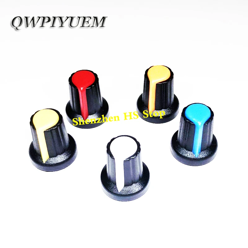 20PCS WH148 potentiometer knob cap Yellow Orange Blue White Red 15X17mm ...