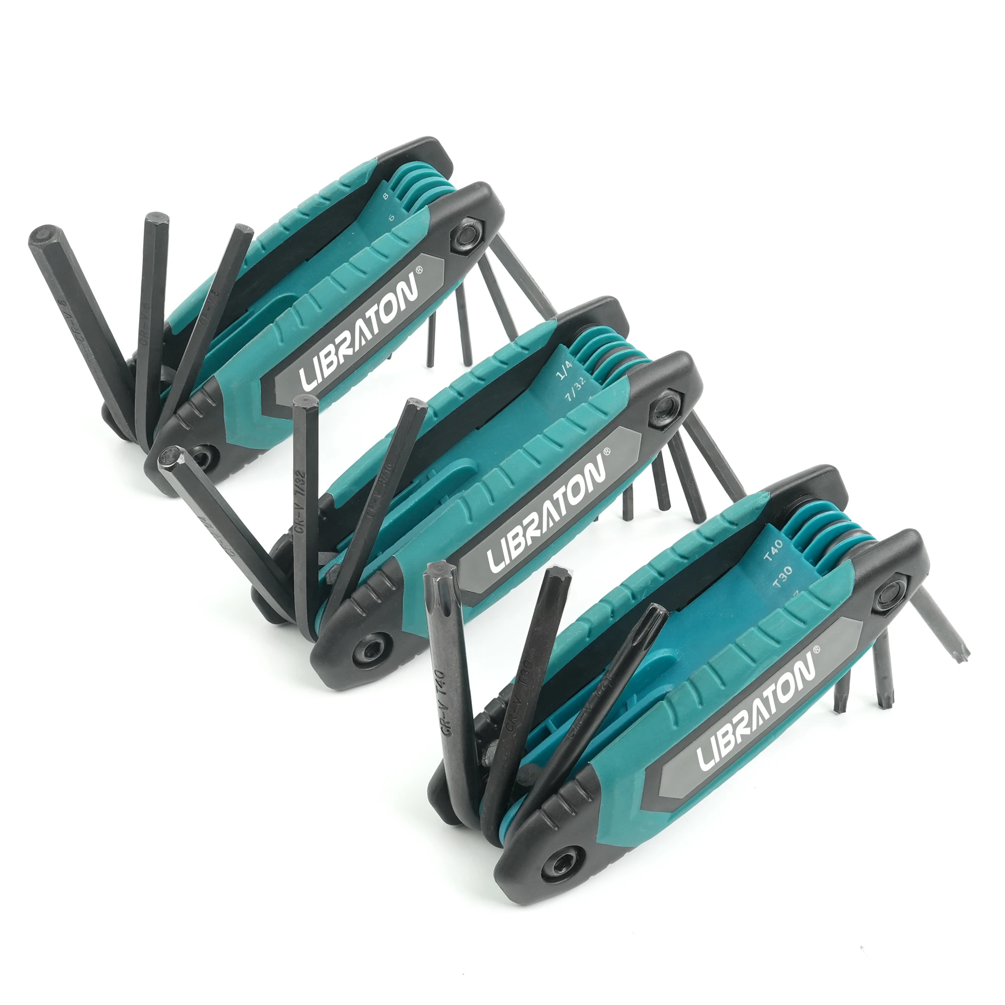 LIBRATON-2-3PCS-Folding-Allen-Wrench-Set-Star-Key-Set-Star-SAE-and ...