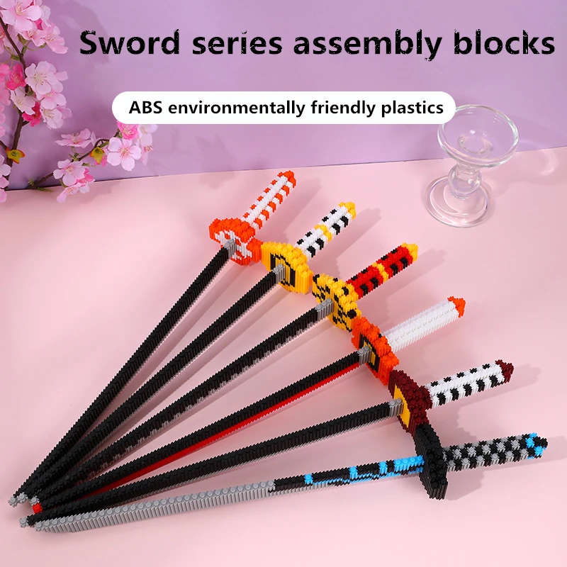 Creative-Sword-Series-Tandem-Building-Blocks-Japanese-Anime-Knife-MOC ...