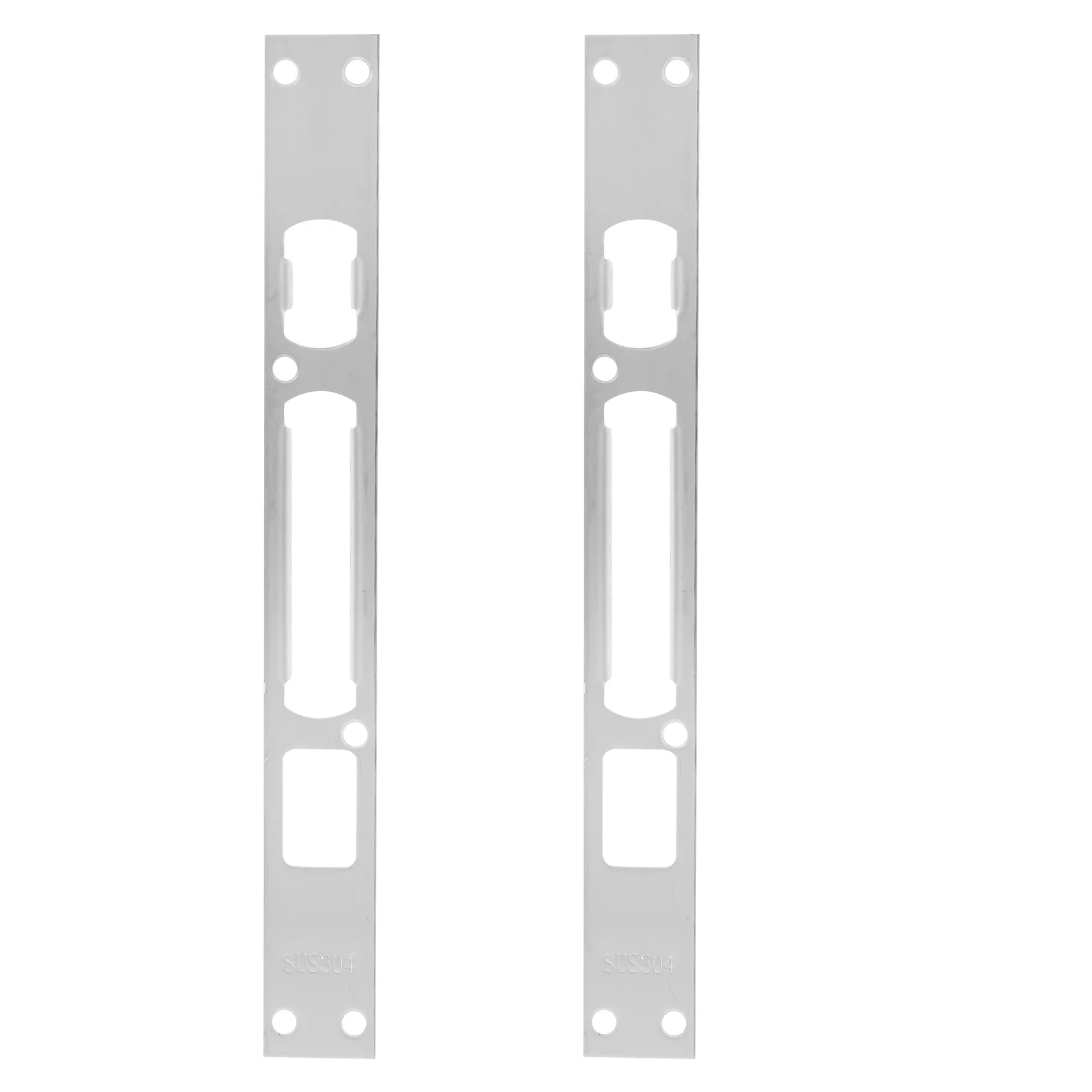 2 Pcs Door Frame Buckle Stainless Steel Plate Adjustable Stand Baffle ...