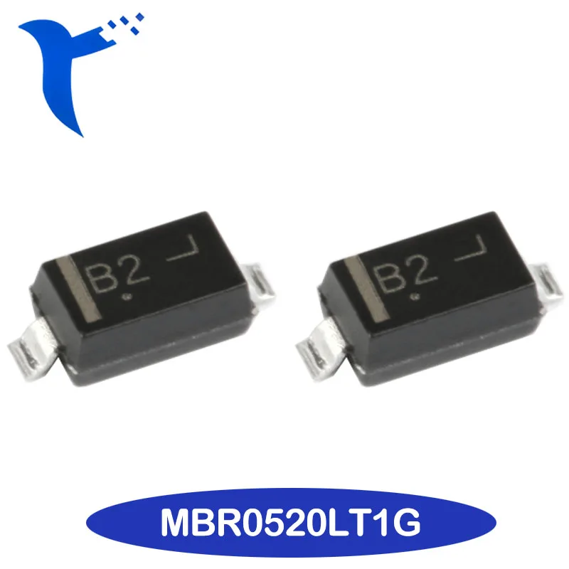 Novo Original MBR0520LT1G Patch SOD 123 Tela De Seda B2 Schottky Diodo ...