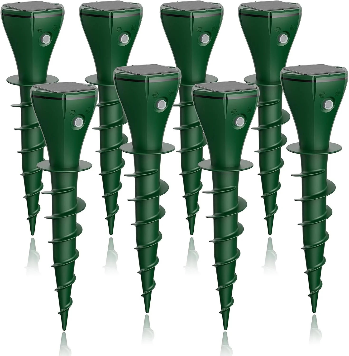 8 Pack Mole Repellent Screw Solar Powered Gopher Deterrent Stake for ...
