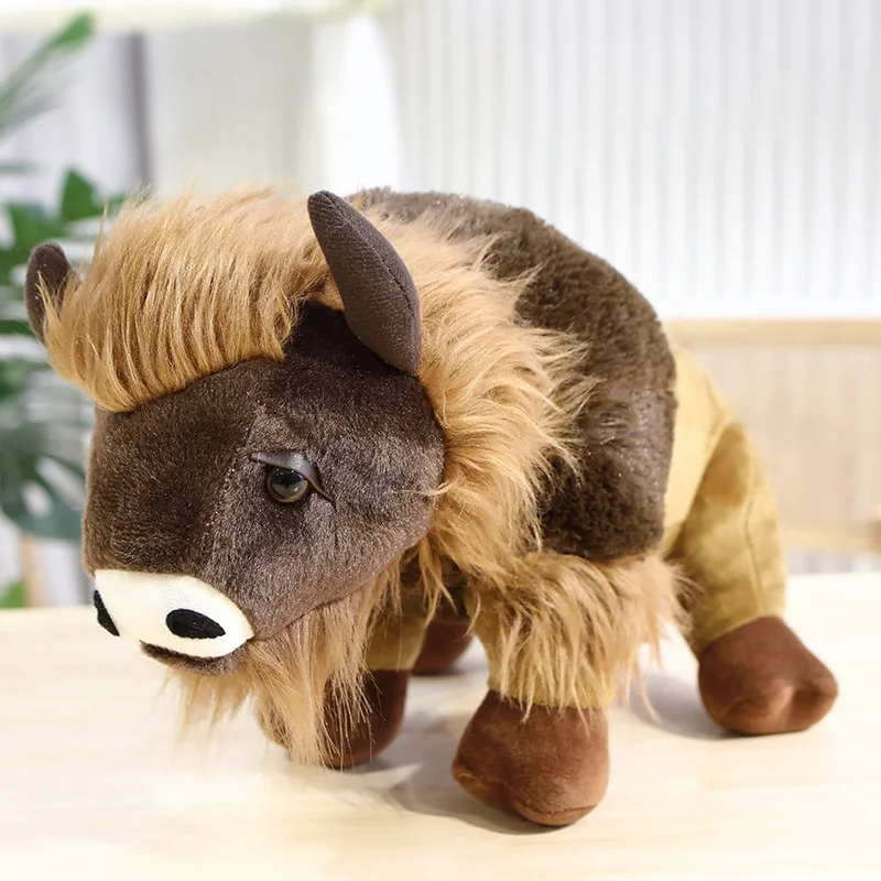 25-35cm-Simulation-Bullfight-Cattle-Plush-Toy-Animal-Bison-Stuffed-Doll ...