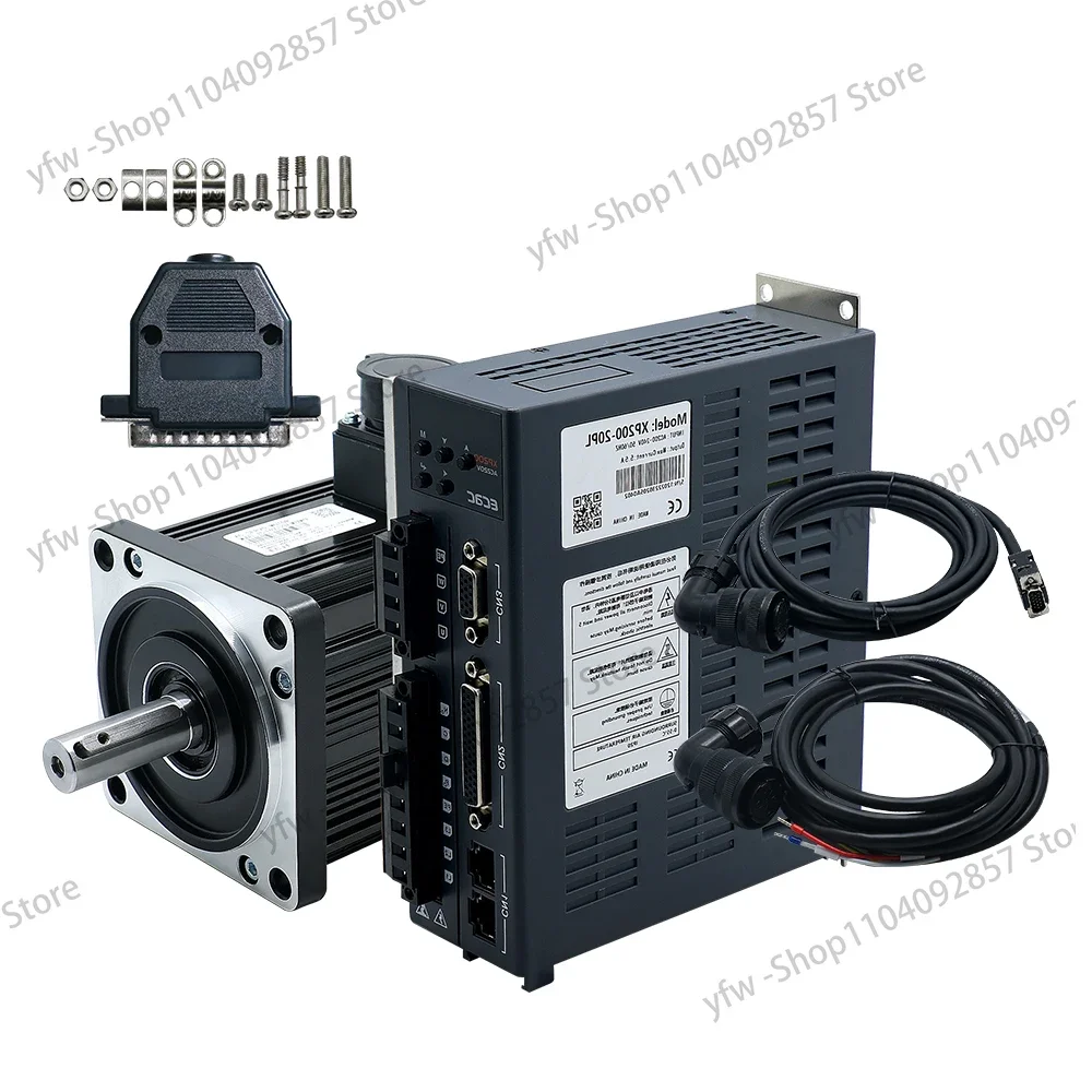 1-2KW-1200W-220v-AC-motor-110ST-M04030-4Nm-3000RPM-driver-3m-power ...