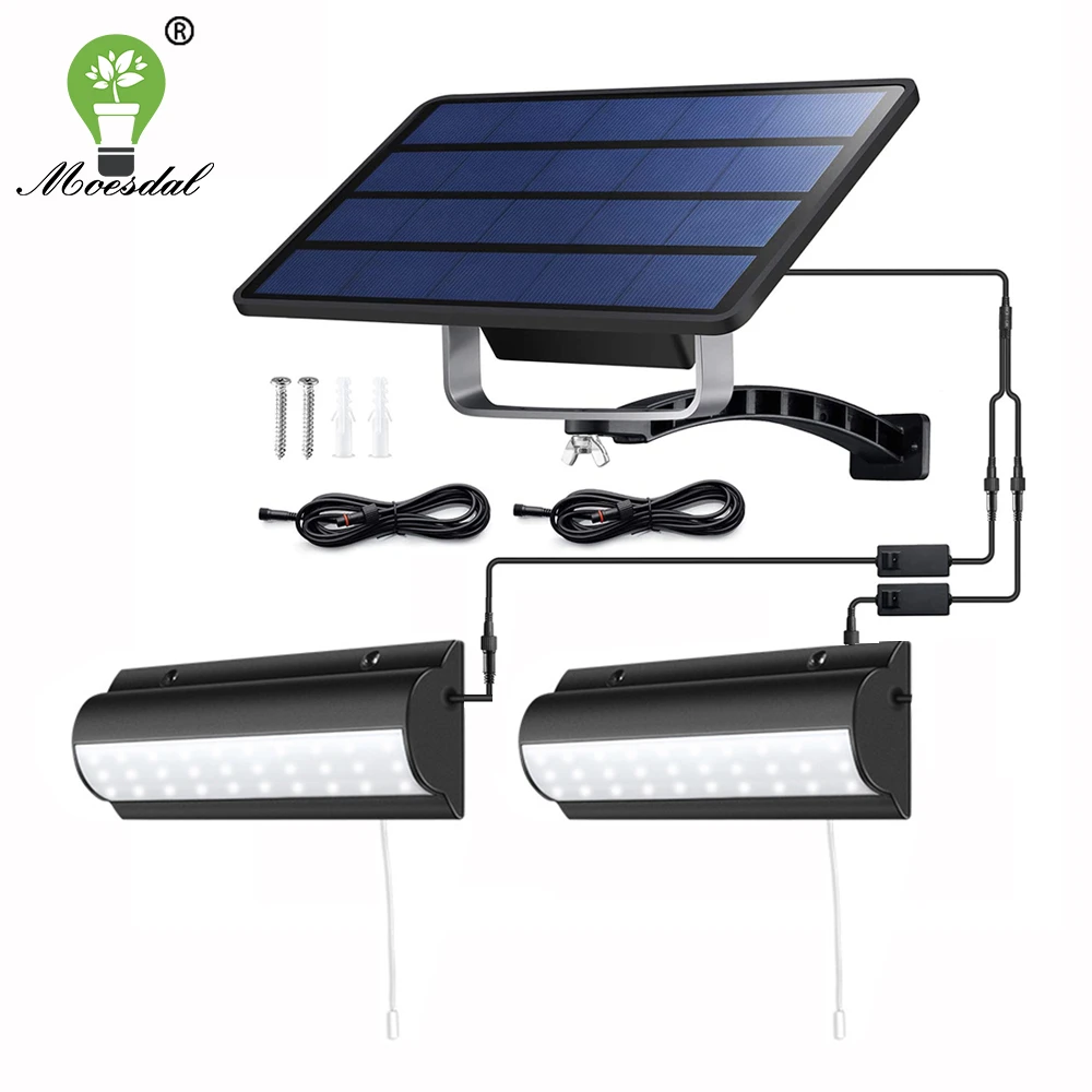 Solar Light Outdoor Pendant Light Automatic Sensor Switch Double Head ...