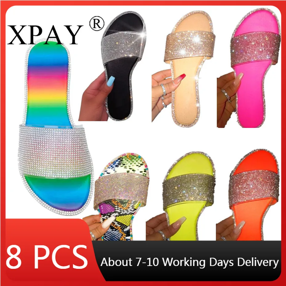 8PCS-Bulk-Items-Wholesale-Lots-Glitter-Slippers-for-Women-Summer-2022 ...