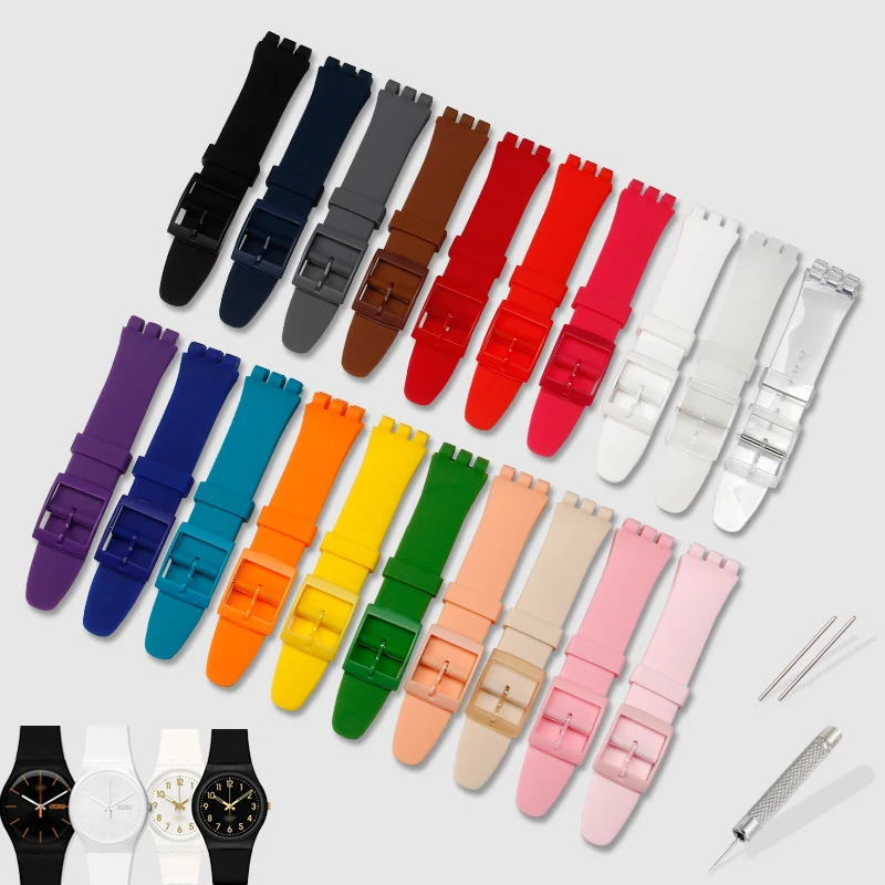 12mm-16mm-17mm-19mm-20mm-Soft-Silicone-Bracelet-for-Swatch-Colorful ...