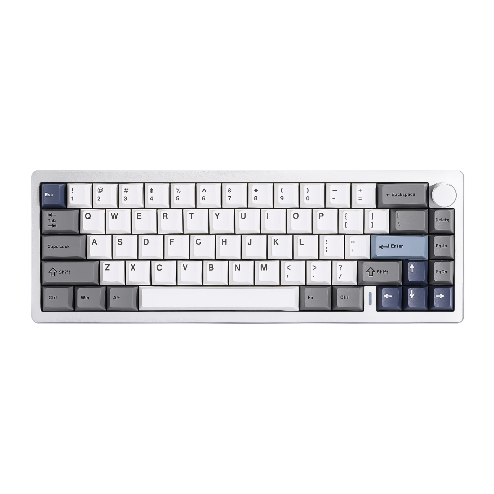 YUNZII-AL68-Silver-Wireless-Custom-Mechanical-Keyboard-QMK-VIA-Aluminum ...
