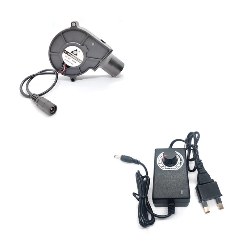 7cm 7530 12V Small Blower with Power Variable Speed Controller for DIY ...