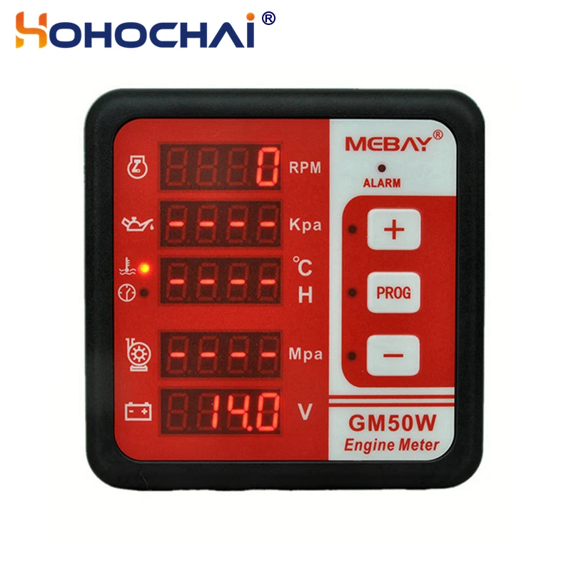 Mebay GM50W Multi Function Diesel Engine Digital Meter Generator Set ...