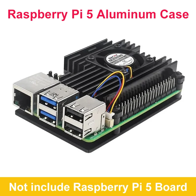 Generic Raspberry Pi 5 Aluminum Case Passive Cooling Enclosure With Pwn ...