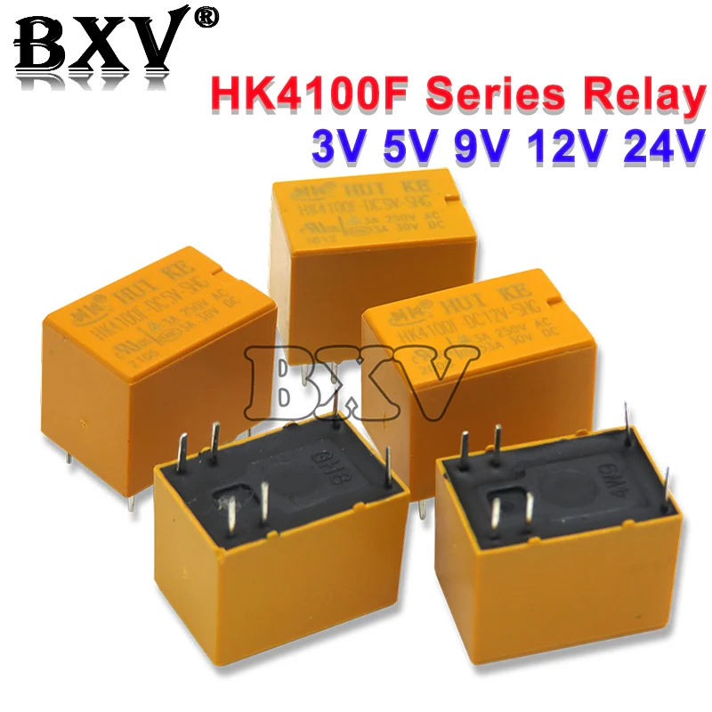 5PCS Relay HK4100F Series HK4100F-DC12V HK4100F 12V DIP-6 3A 250V AC ...