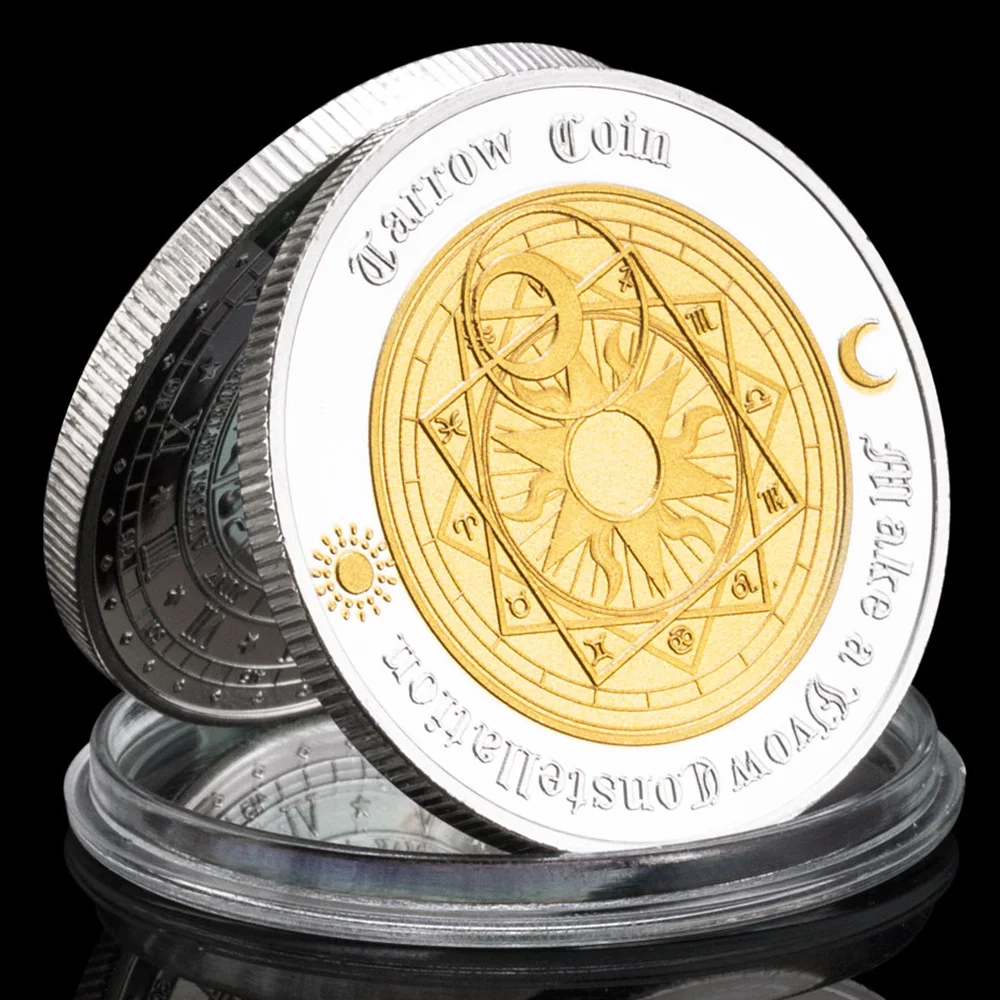 Twelve-Constellation-Souvenir-Coin-Europe-and-America-Tarots-Lucky-Love ...