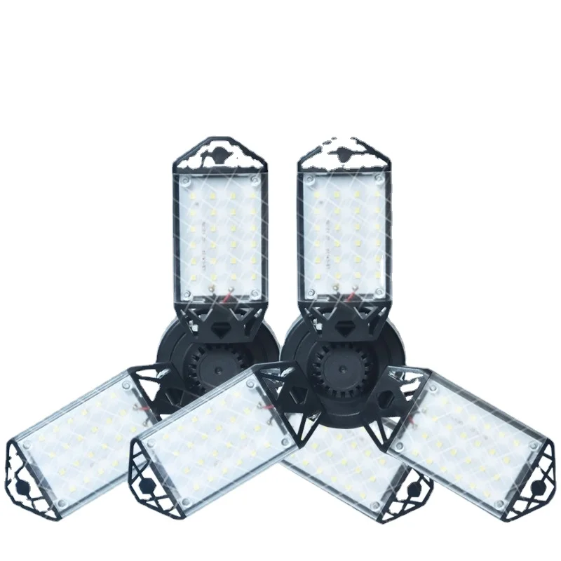 LED Garage Lights with 10 Adjustable Panels E27 Ceiling Shop Work Lamp ...