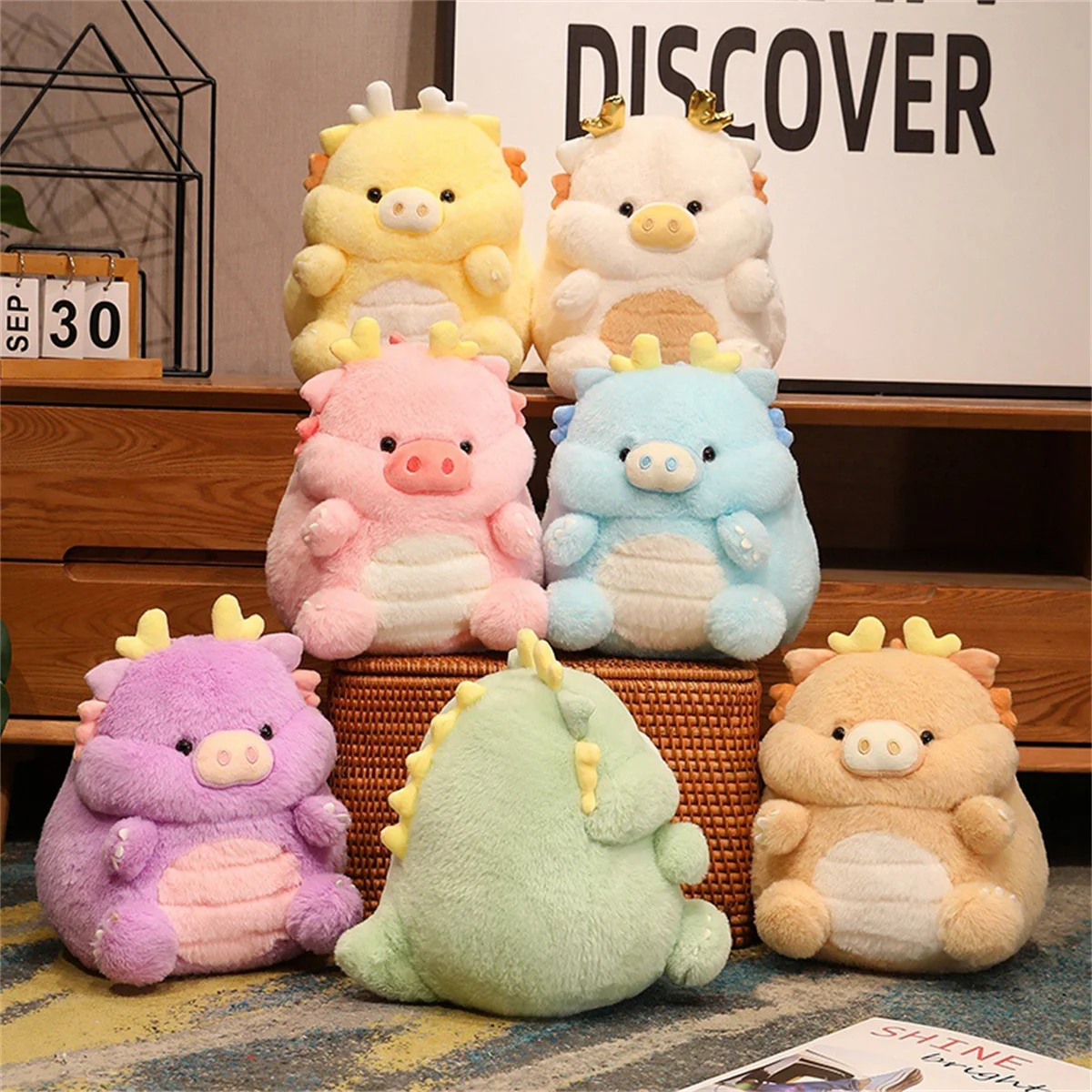 30cm-11-81in-Cute-Dinosaur-Pig-Plush-Toy-Adorable-Stuffed-Animal-Soft ...