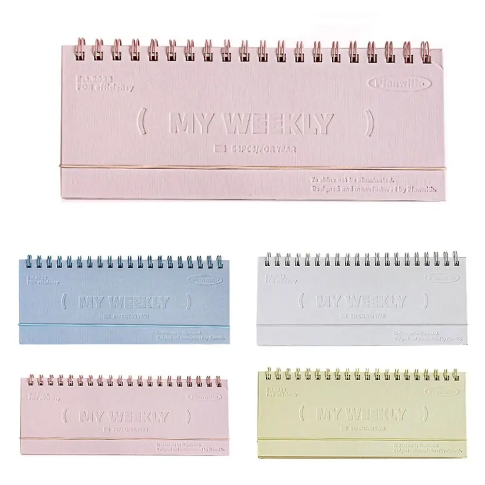 Double-Line-Binding-Weekly-Planner-Wire-Spiral-bound-Covering-54-Weeks ...